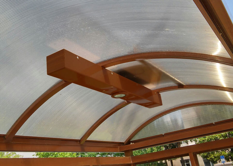 Commercial LED Bus Stop Shelter Solar Transit Lighting Projects
