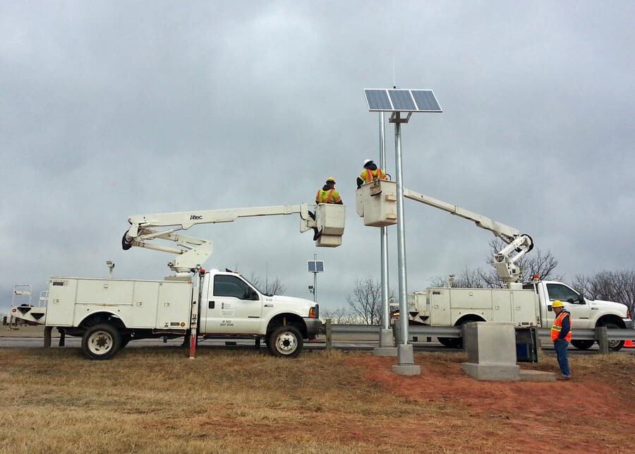 Safety with Solar Powered Overheight Vehicle Detection System