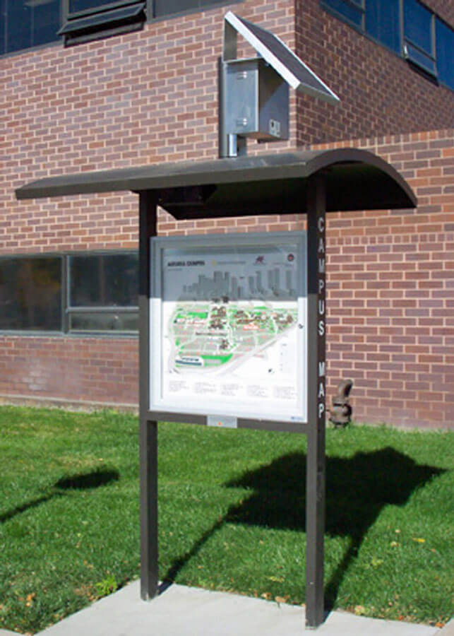 Solar Kiosk Lighting for AHEC Aurora Higher Education Center